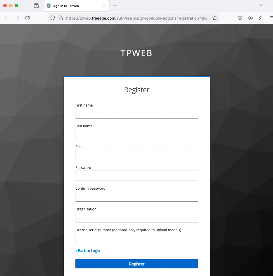 Uploading models to TPWeb